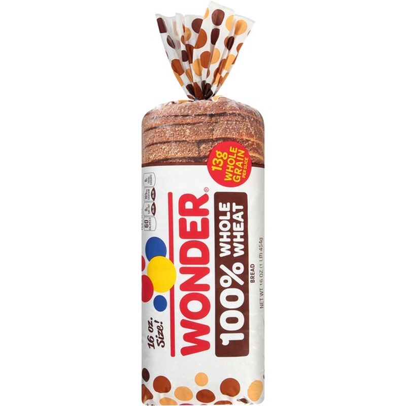 Wonder Bread Small 100% Whole Wheat Bread (16 oz) - Instacart