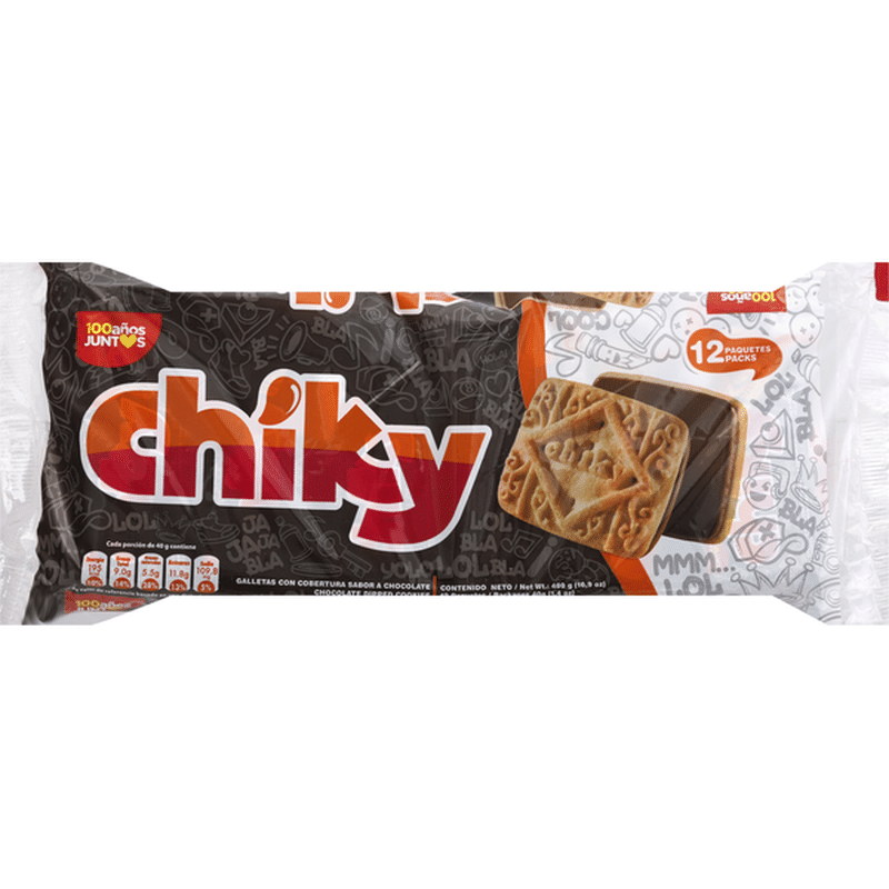 chiky Cookies, Chocolate Dipped, 12 Packs (12 each) - Instacart