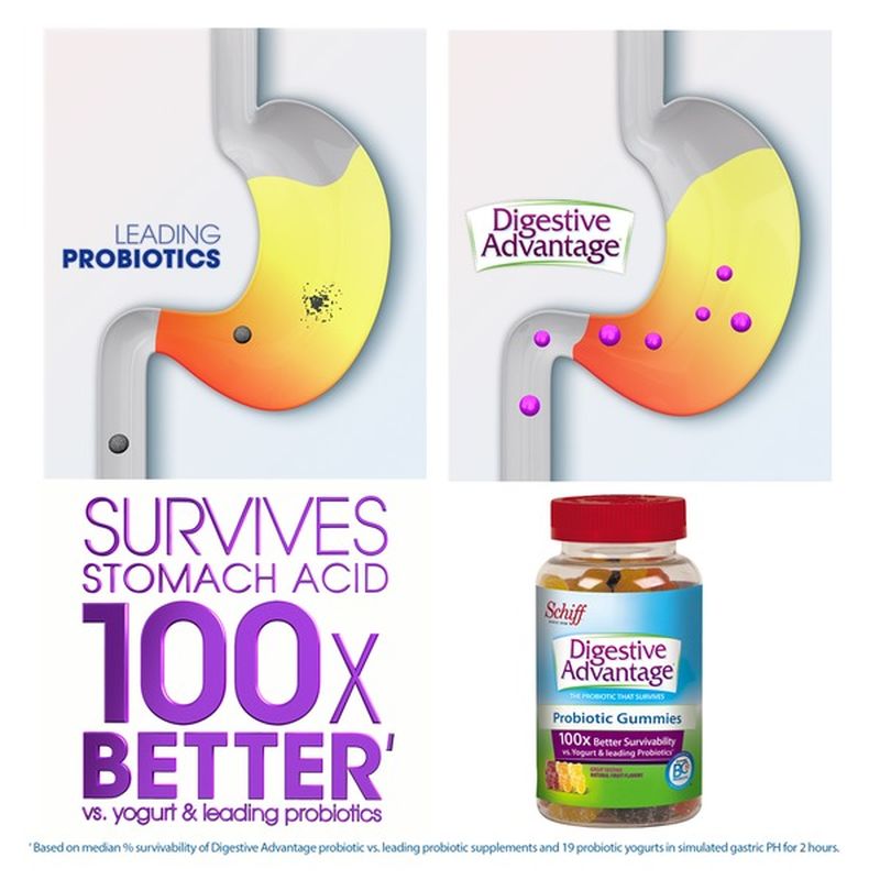 Digestive Advantage Digestive Advtg Probiotic Gummy 120ct (120 ct ...