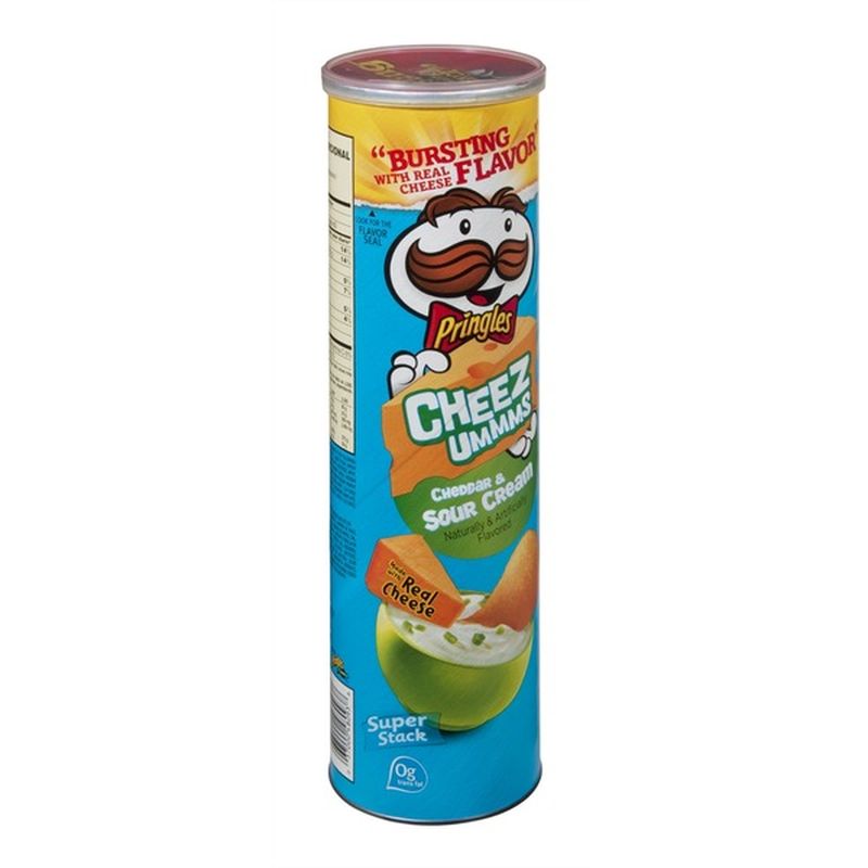 Pringles Cheez Ummms Cheddar & Sour Cream Flavored Potato Crisps (6.38 ...