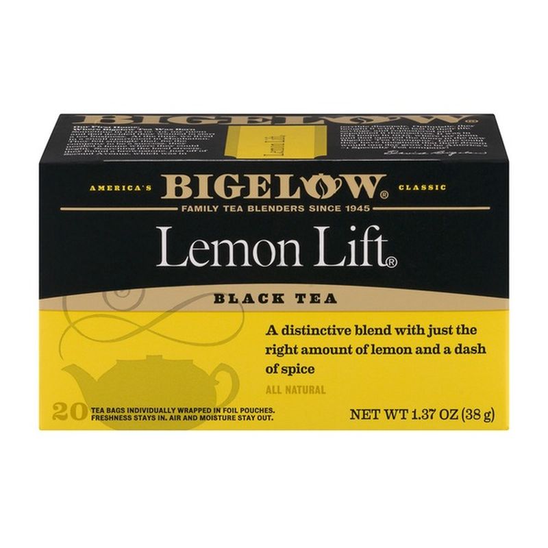 Bigelow Lemon Lift Black Tea Bags (1.37 oz) - Instacart