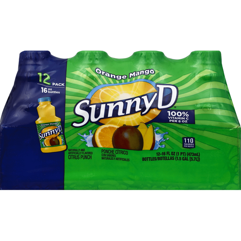 Sunny D Citrus Punch, Orange Mango (12 each) - Instacart