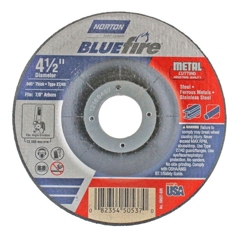 Norton Bluefire Bonded Abrasive 4.5" Cut-off Wheel (4.5 in) - Instacart