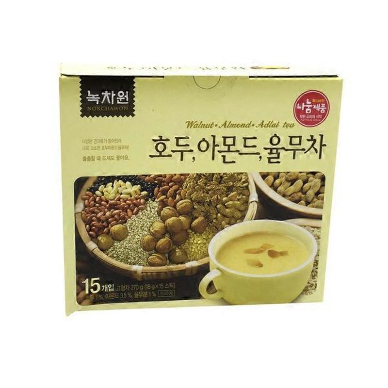 Nokcahwon Korean Premium Walnut Almond Adlay Tea (9.52 oz) - Instacart