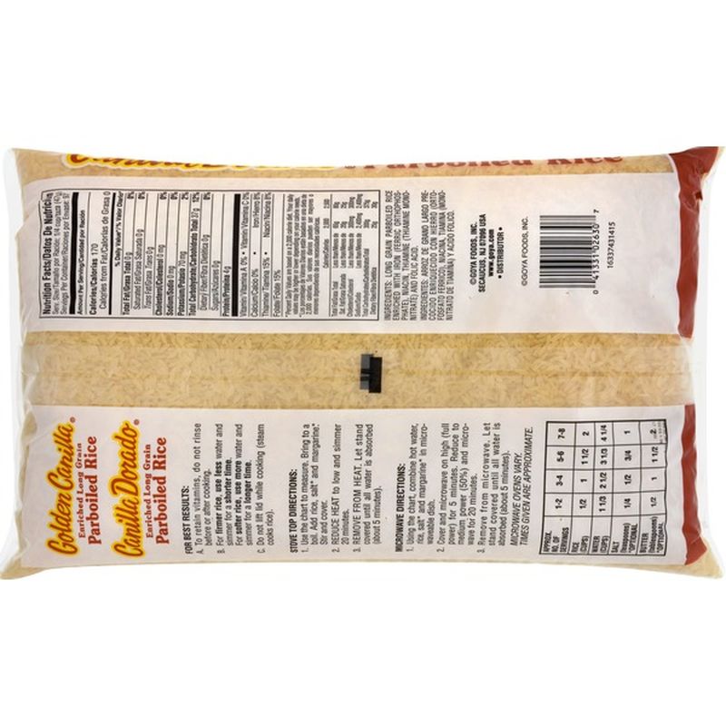 Goya Golden Canilla Parboiled Rice (10 lb) - Instacart