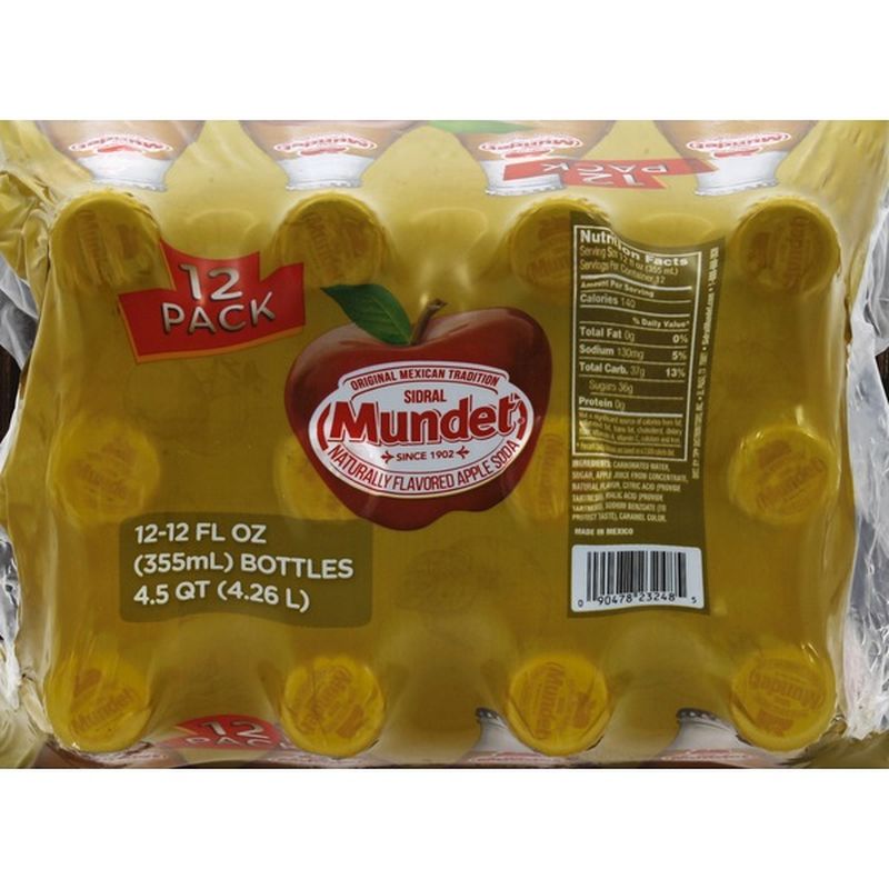 Sidral Mundet Soda, Apple, 12 Pack (12 fl oz) - Instacart