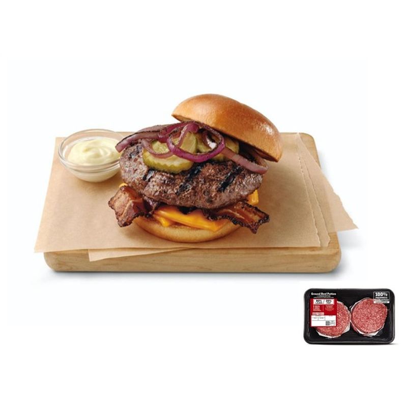 80% Lean Ground Beef Patties (per lb) - Instacart