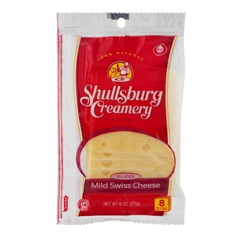 Shullsburg Creamery Sliced Cheese Mild Swiss (6 oz) - Instacart