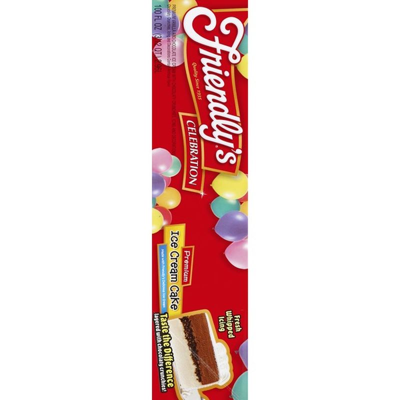 Friendly's Ice Cream Cake, Premium, Celebration (100 oz) - Instacart