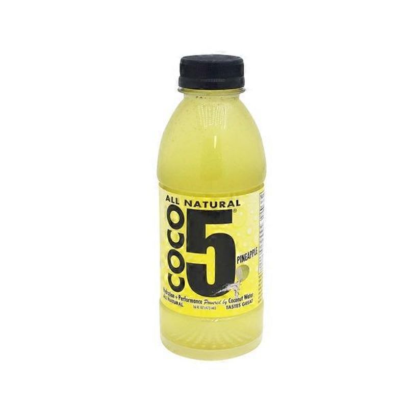Coco5 All Natural Coconut Water Drink, Pineapple (16 oz) - Instacart
