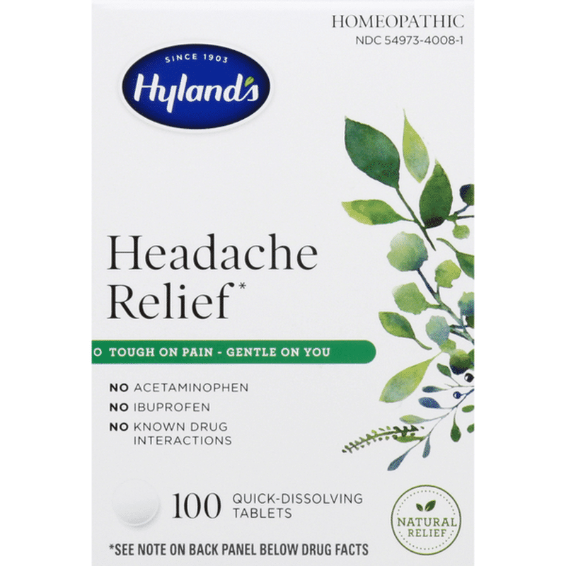 Hyland's Headache Relief, Tablets (100 each) - Instacart