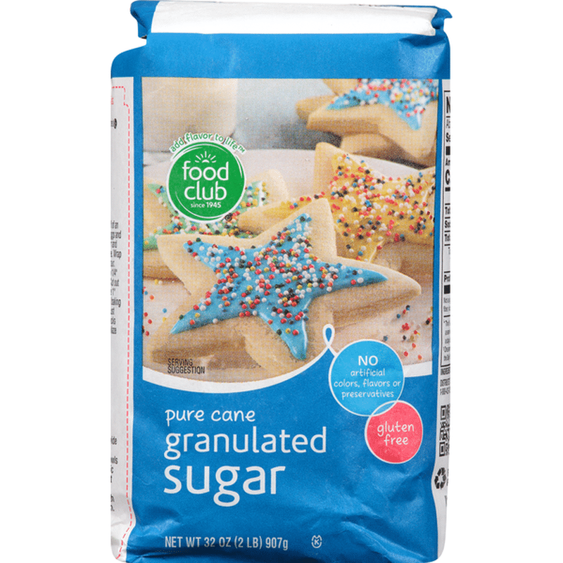 Food Club Sugar, Pure Cane, Granulated (32 oz) - Instacart