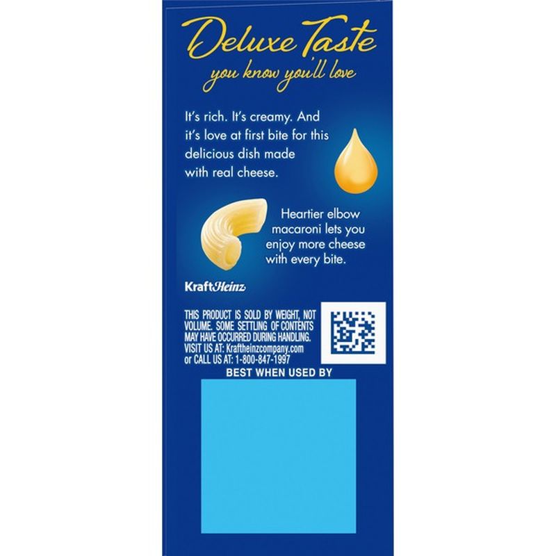 Kraft Deluxe Original Cheddar Macaroni & Cheese Dinner (14 oz) - Instacart