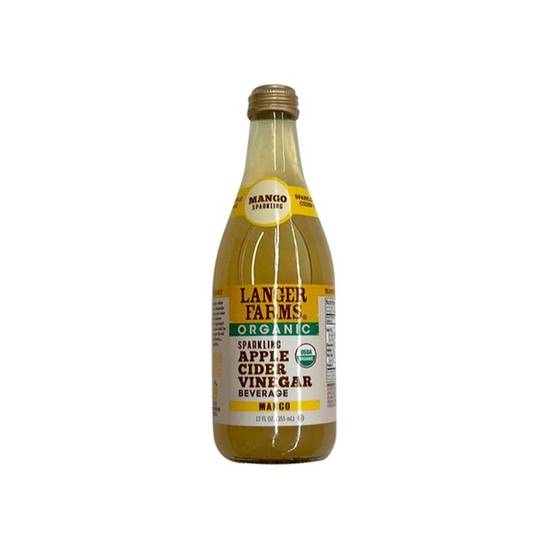 Langers Apple Cider Vinegar Beverage, Organic, Mango, Sparkling (12 oz ...