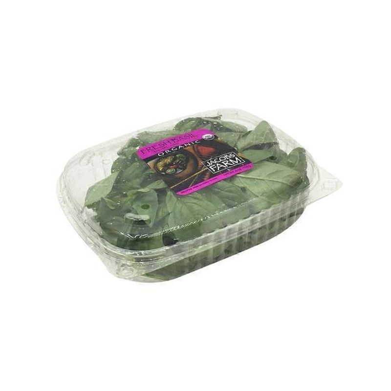 Jacob's Farm Organic Fresh Basil (4 oz container) - Instacart