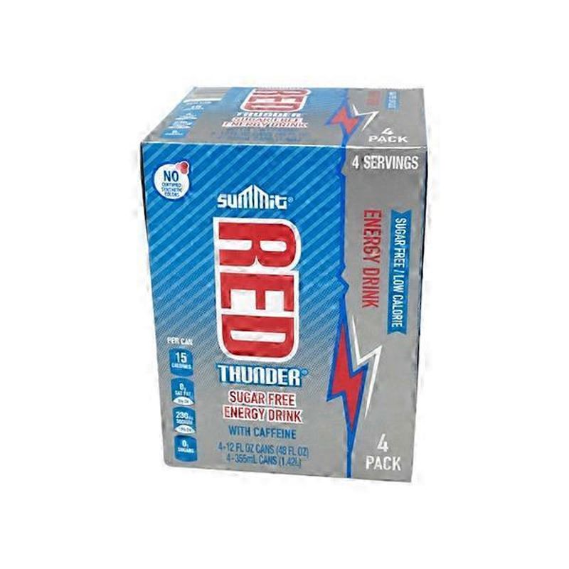 Summit Red Thunder Sugar Free Energy Drink With Caffeine (144 fl oz ...