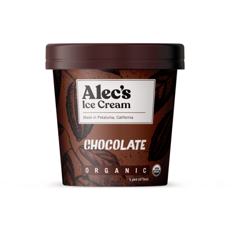 Alec's Ice Cream, Pasture Raised Organic, Chocolate (1 pt) Delivery or ...
