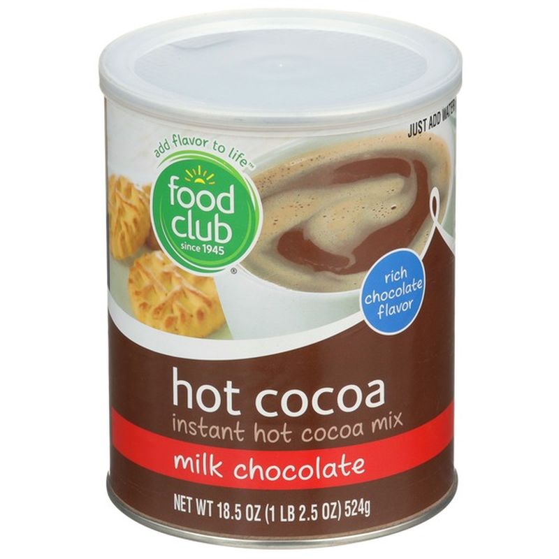 Food Club Milk Chocolate Flavored Instant Hot Cocoa Mix (18.5 oz ...