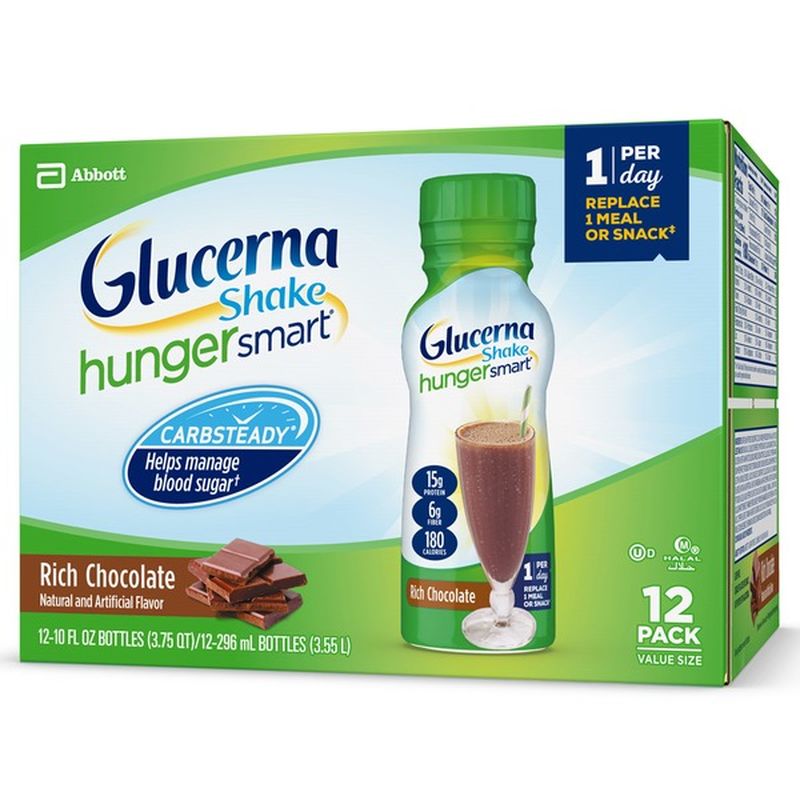 Glucerna Hunger Smart Diabetes Nutritional Shake Rich Chocolate (10 fl ...