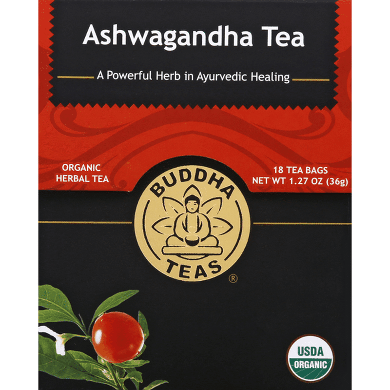 Buddha Teas Herbal Tea, Organic, Ashwagandha Tea, Tea Bags (18 each ...
