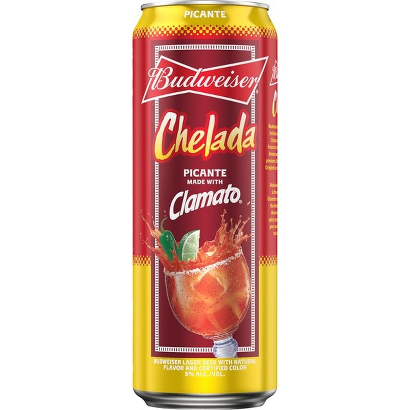 Budweiser Chelada with Clamato Picante Beer Can (25 fl oz) - Instacart
