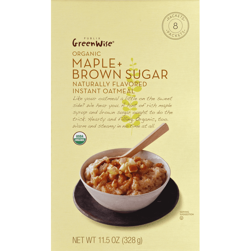 GreenWise Instant Oatmeal Maple And Brown Sugar (8 each) - Instacart