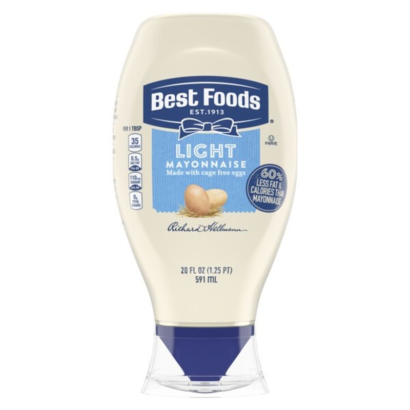 Best Foods Mayonnaise Squeeze Light Mayo (20 oz) - Instacart