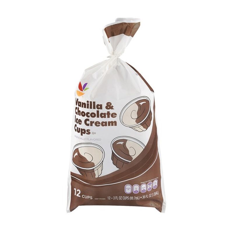 SB Vanilla & Chocolate Ice Cream Cups - 12 CT (36 fl oz) - Instacart