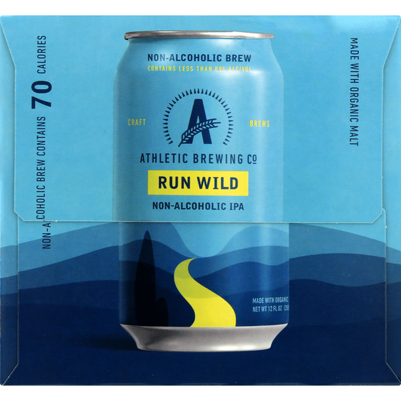 Athletic Brewing Beer, Run Wild, 6 Pack (12 fl oz) - Instacart