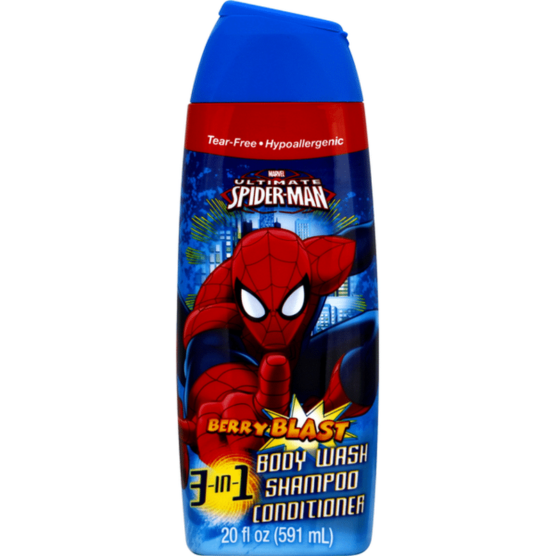 Marvel 3-In-1 Body Wash Shampoo Conditioner Berry Blast (20 fl oz ...