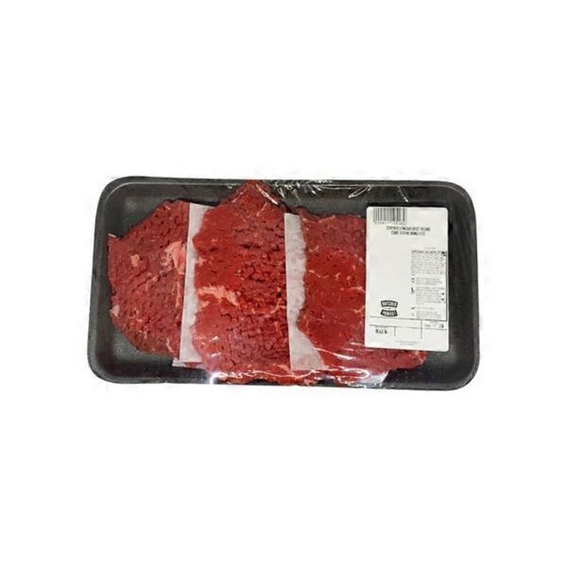 Certified Angus Beef Cubed Boneless Beef Round Steak (per lb) - Instacart