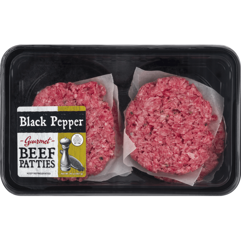 Bertolino Foods Beef Patties, Gourmet, Black Pepper (20 oz) - Instacart