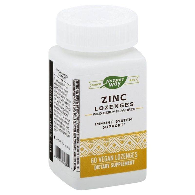 Nature's Way Zinc Lozenges, Wild Berry Flavored (60 each) - Instacart