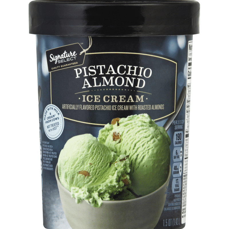 Signature Select Ice Cream, Pistachio Almond (1.5 qt) - Instacart