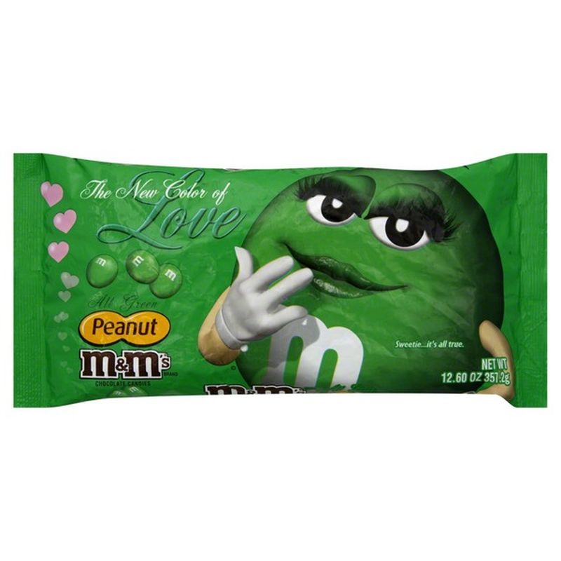 M&M's Chocolate Candies, Peanut, All Green (12.6 oz) - Instacart