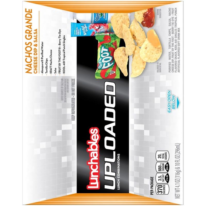 Lunchables Nachos Grande Meal Kit with Water, Fruit by the Foot Fruit ...