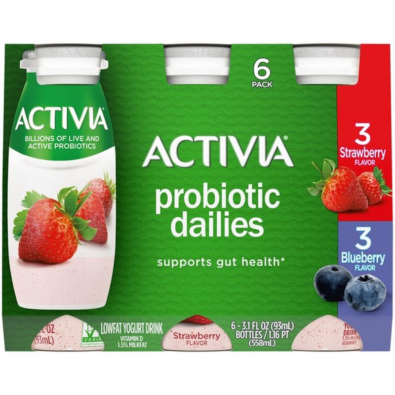 Activia Probiotic Dailies Lowfat Yogurt Drink Variety Pack (3.1 fl oz ...