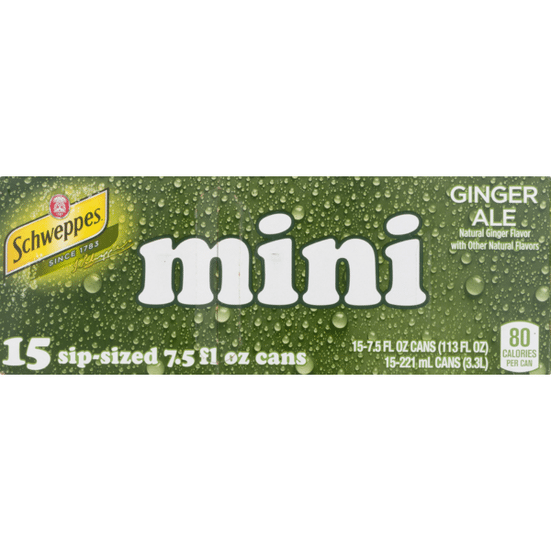 Schweppes Ginger Ale Mini Cans (7.5 fl oz) - Instacart