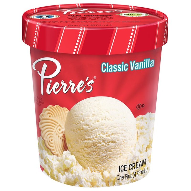 Pierre's Classic Vanilla ICE CREAM (16 oz) - Instacart