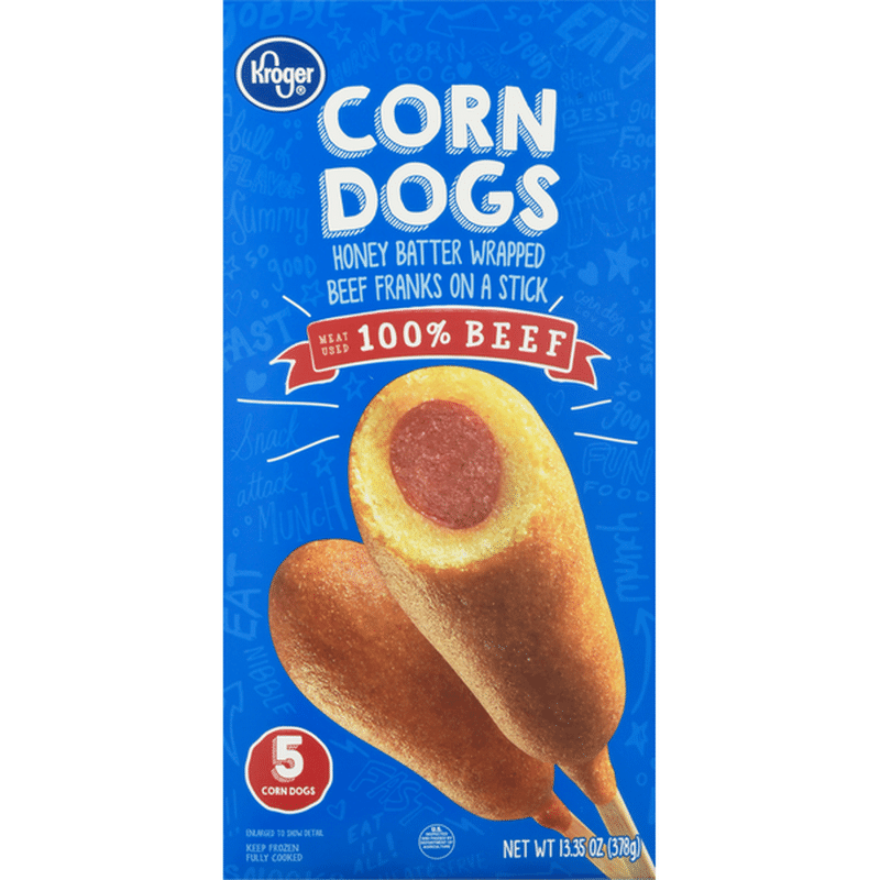 Kroger Corn Dogs, 100% Beef (5 each) - Instacart