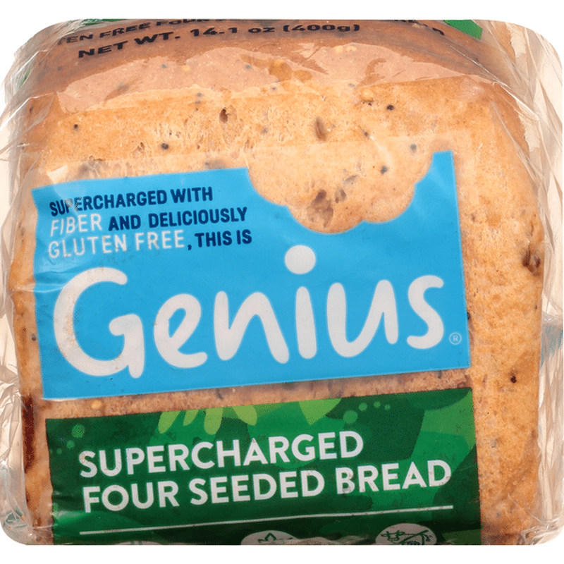Genius Bread, Gluten Free, Four Seeded, Sliced (14.1 oz) - Instacart