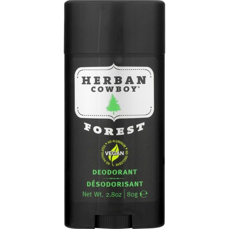 Herban Cowboy Deodorant, Forest, Bottle (2.8 oz) - Instacart