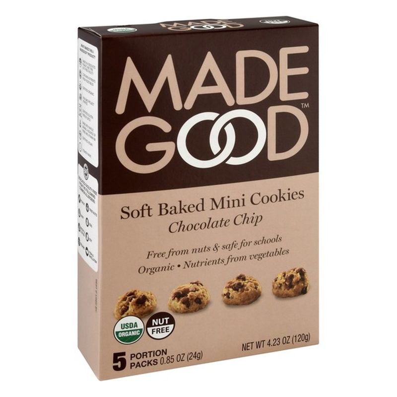 Made Good Mini Cookies, Chocolate Chip, Soft Baked (5 each) - Instacart