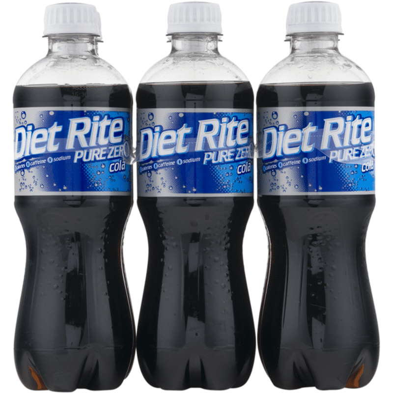 Diet Rite Pure Zero Cola (16.9 fl oz) - Instacart