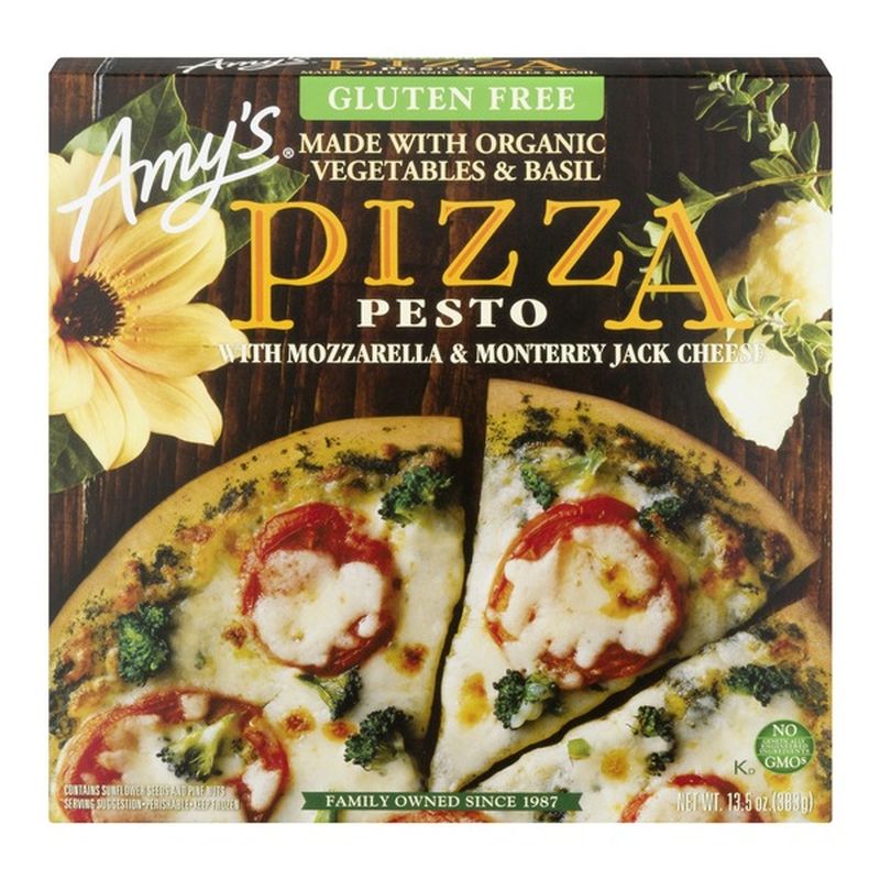 Amy's Kitchen Pizza Pesto With Mozzarella & Monterey Jack Cheese (13.5 ...