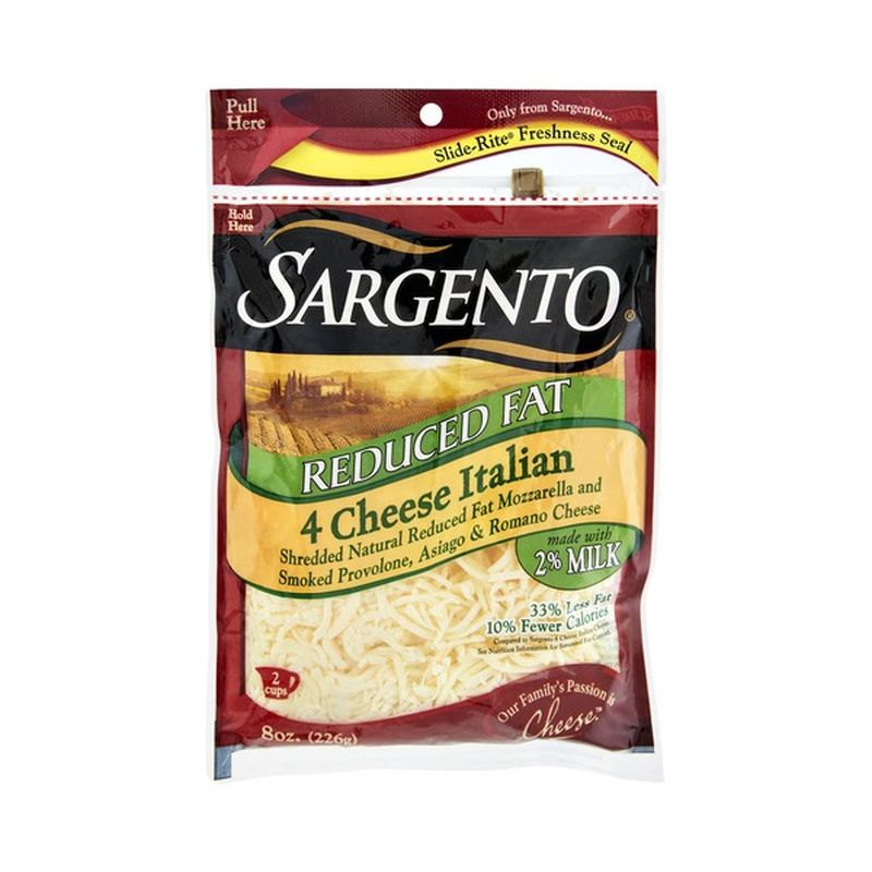 Sargento® Reduced Fat 4 Cheese Italian Shredded Cheese (8 oz) - Instacart