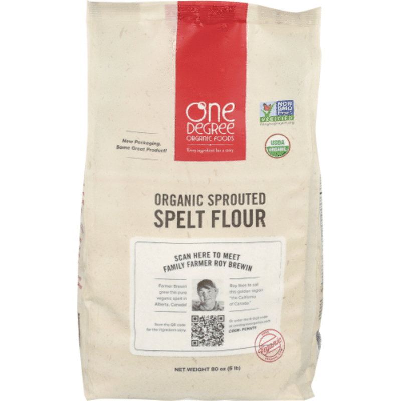 One Degree Organic Foods Organic Sprouted Spelt Flour (80 oz) Delivery ...