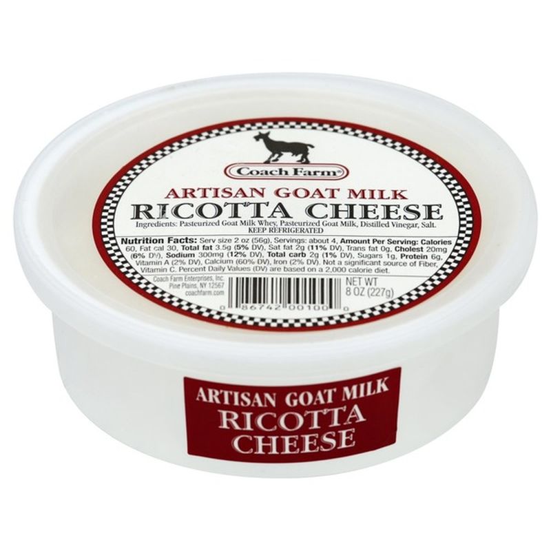 Coach Farm Cheese, Ricotta, Artisan Goat Milk (8 oz) - Instacart