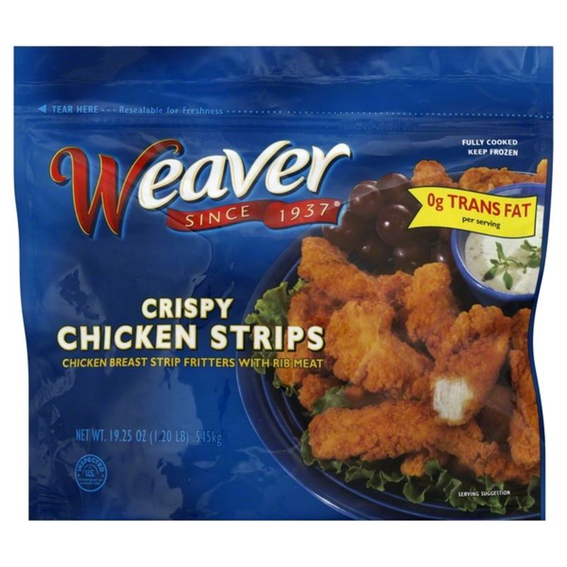 Weaver Chicken Strips, Crispy (19.25 oz) - Instacart