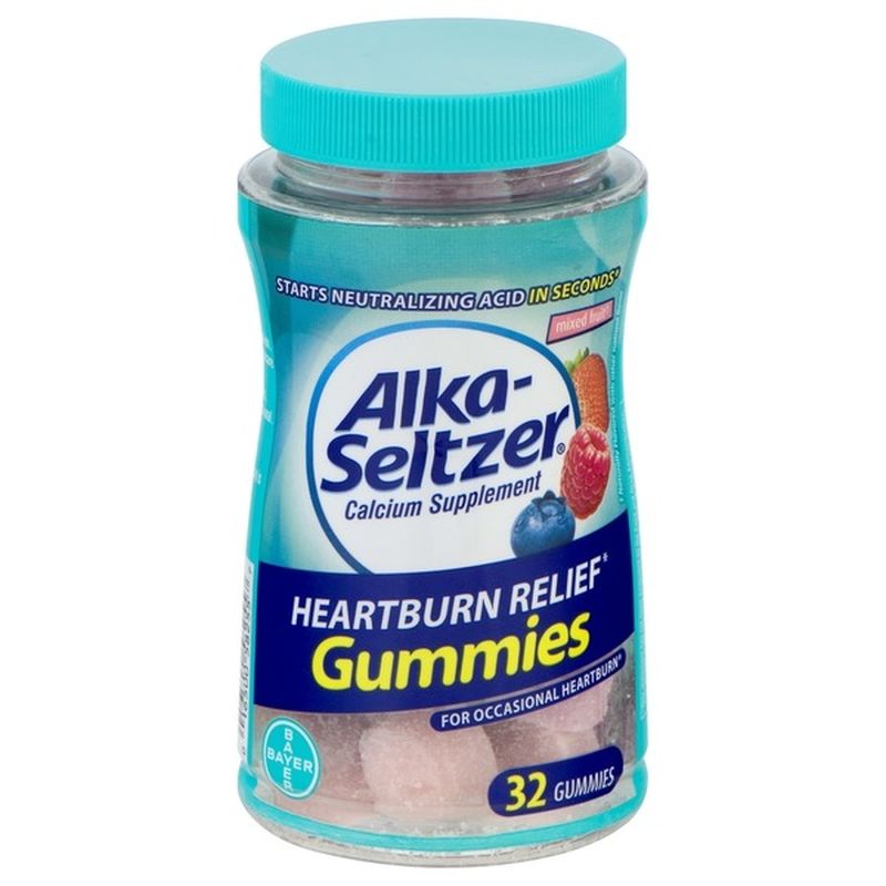 Alka-Seltzer Heartburn Relief, Gummies, Mixed Fruit (32 each) - Instacart